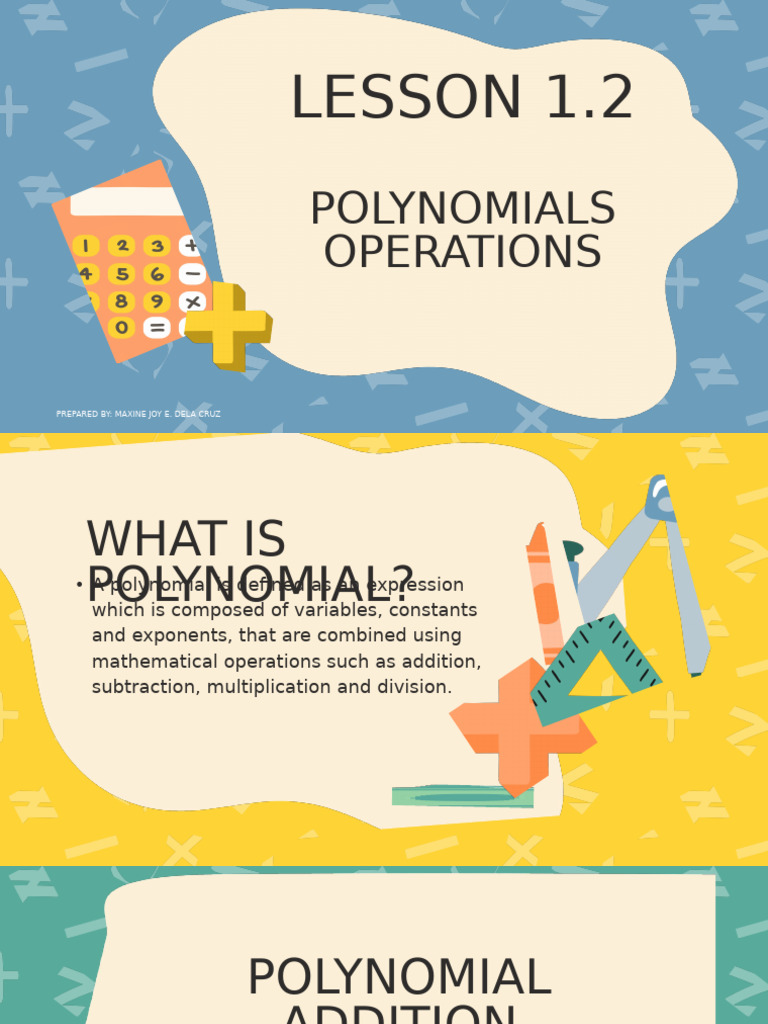 Polynomial Operations Explained | PDF | Factorization | Polynomial