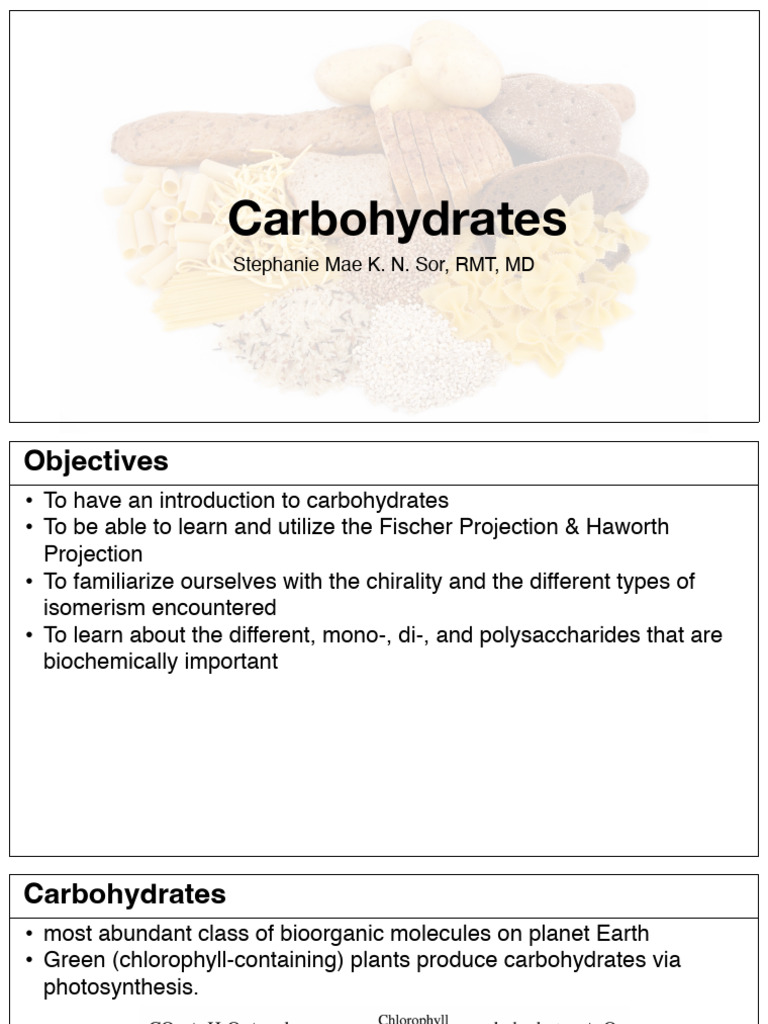 CHEM123 - Week 3 - CARBOHYDRATES | PDF | Carbohydrates | Polysaccharide