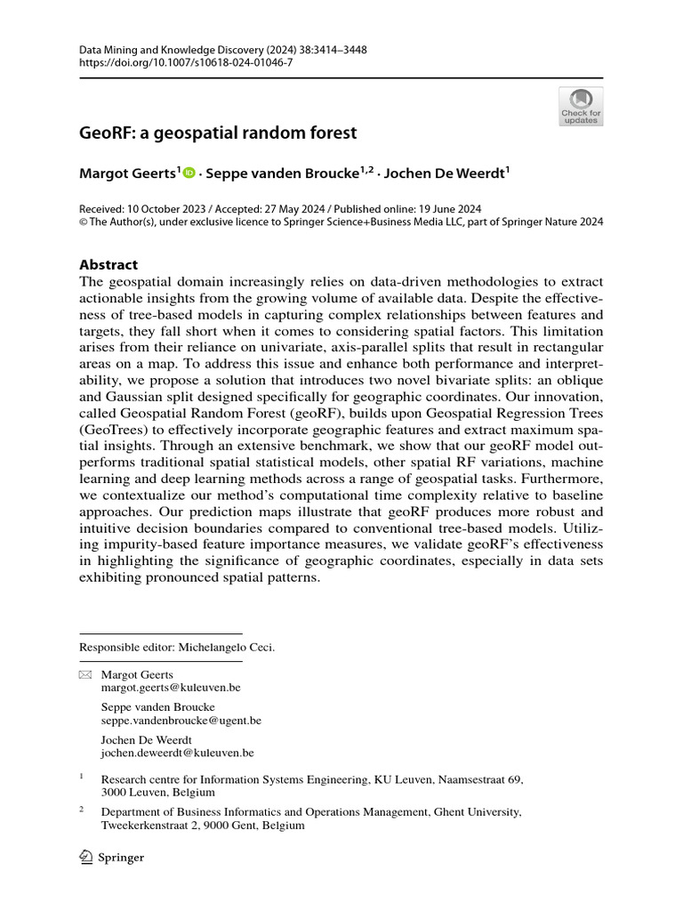Geospatial Random Forest Model Insights | PDF | Spatial Analysis ...