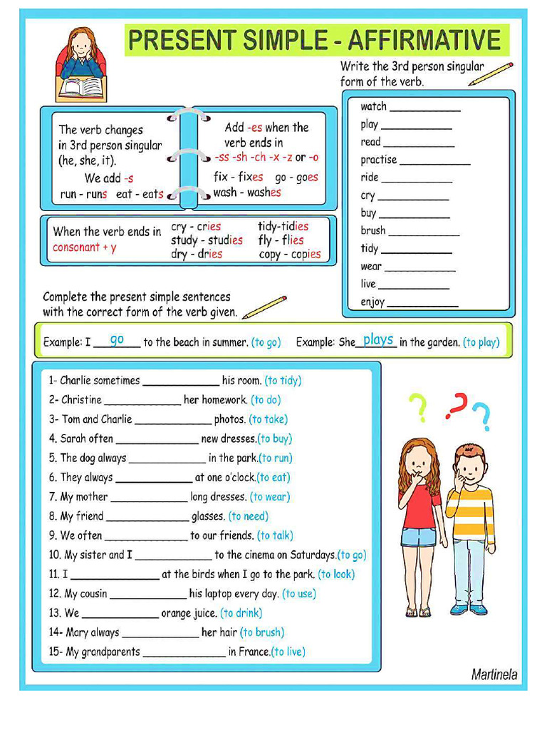 SIMPLE PRESENT PRACTICE 4TO (1) | PDF