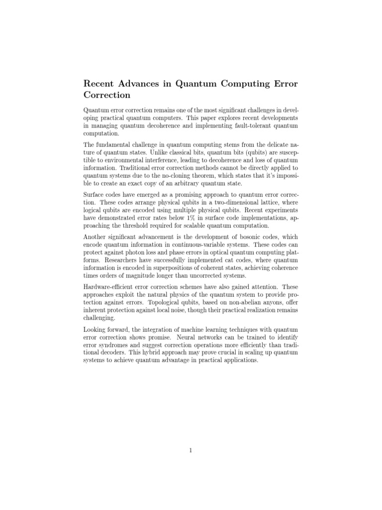 Quantum Computing Research | PDF