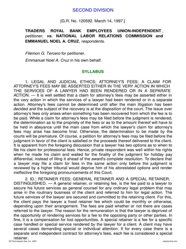 3.QuasiC - Traders Royal Bank Employees Union-Independent v. National ...
