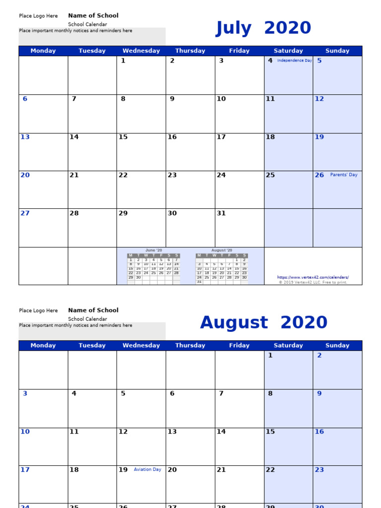 2020 2021 School Calendar Mon1st | PDF | Easter | Holidays