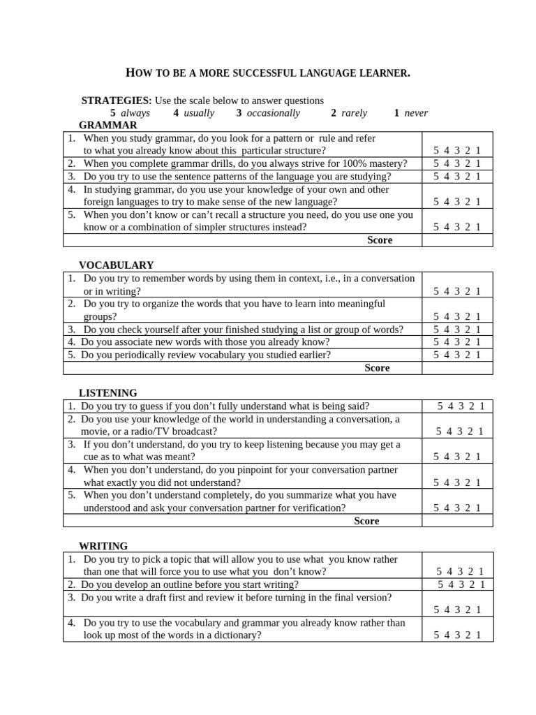 How To Be A Good Language Learner | PDF | Part Of Speech | Vocabulary
