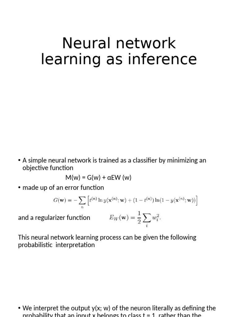 NN learning as inference | PDF
