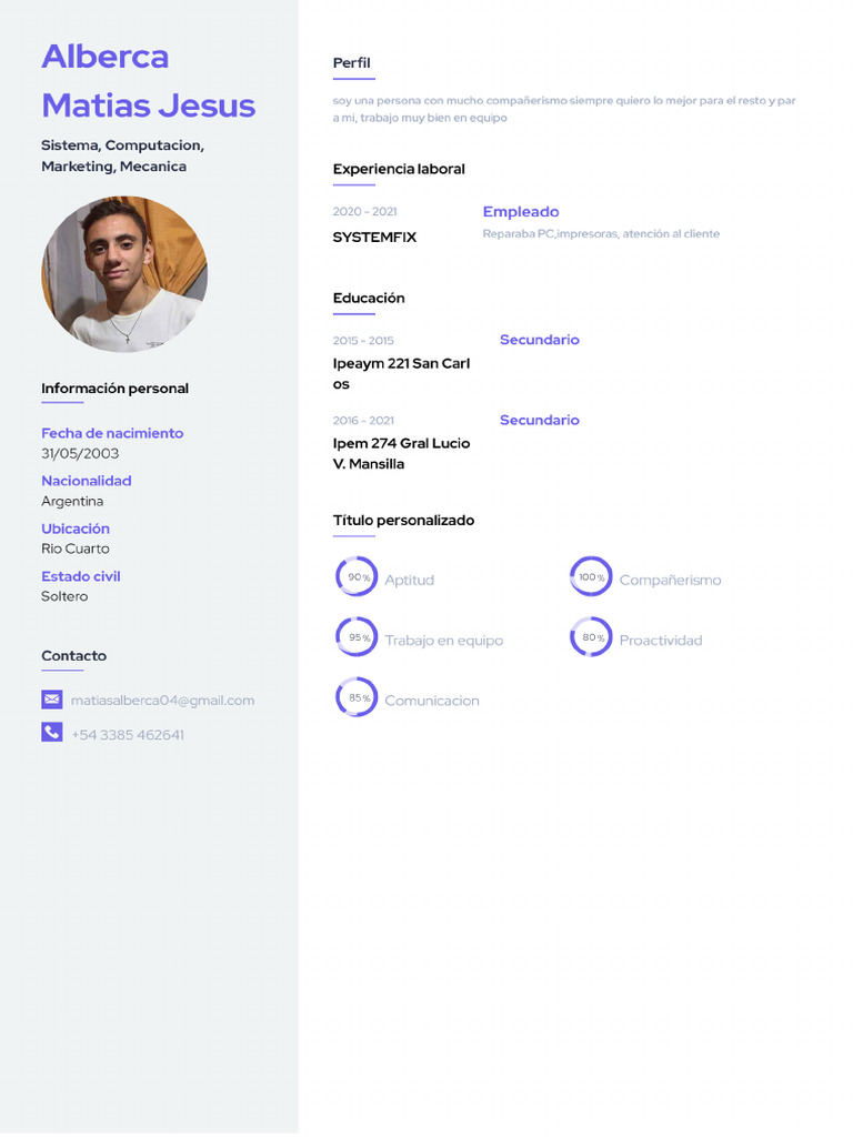 CV Alberca Matias | PDF