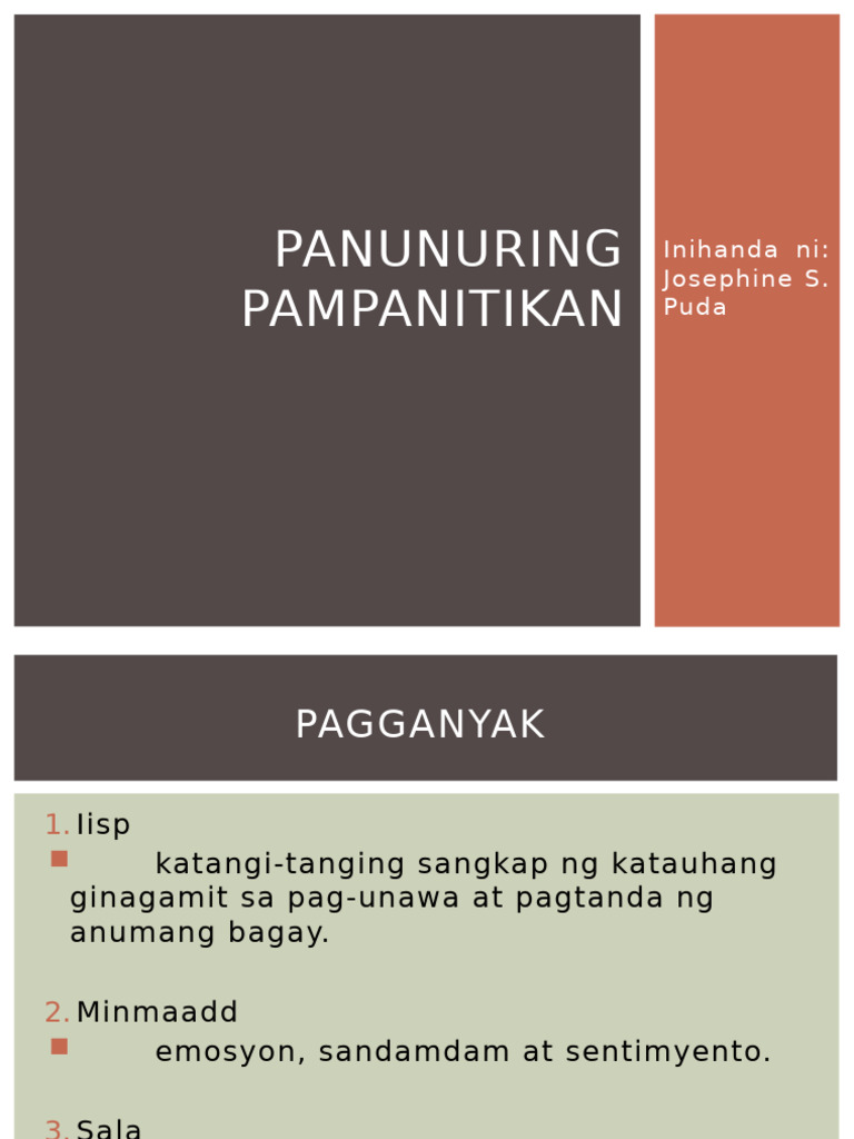 Panunuring Pampanitikan | PDF