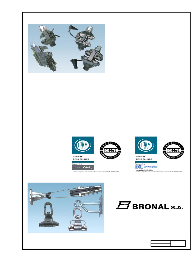 Catalogo BRONAL | PDF | Conector eléctrico | Conductor electrico