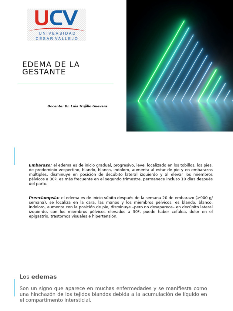 Edema en el Embarazo: Causas y Tipos | PDF | Edema | El embarazo
