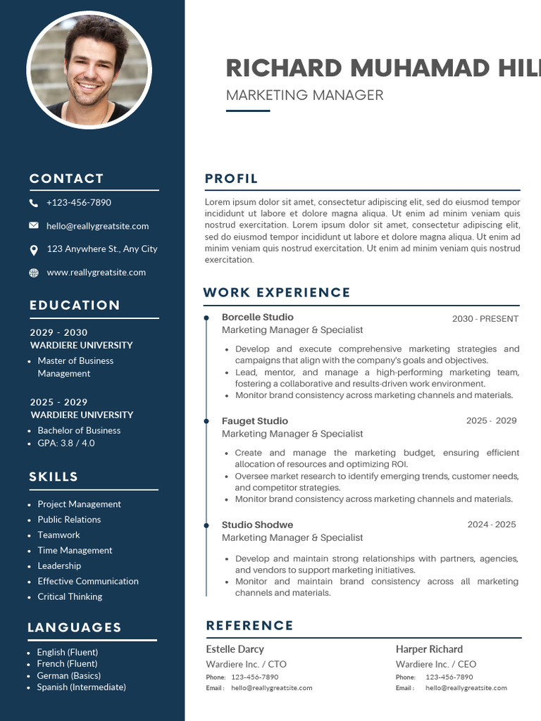 Blue Simple Professional CV Resume | PDF