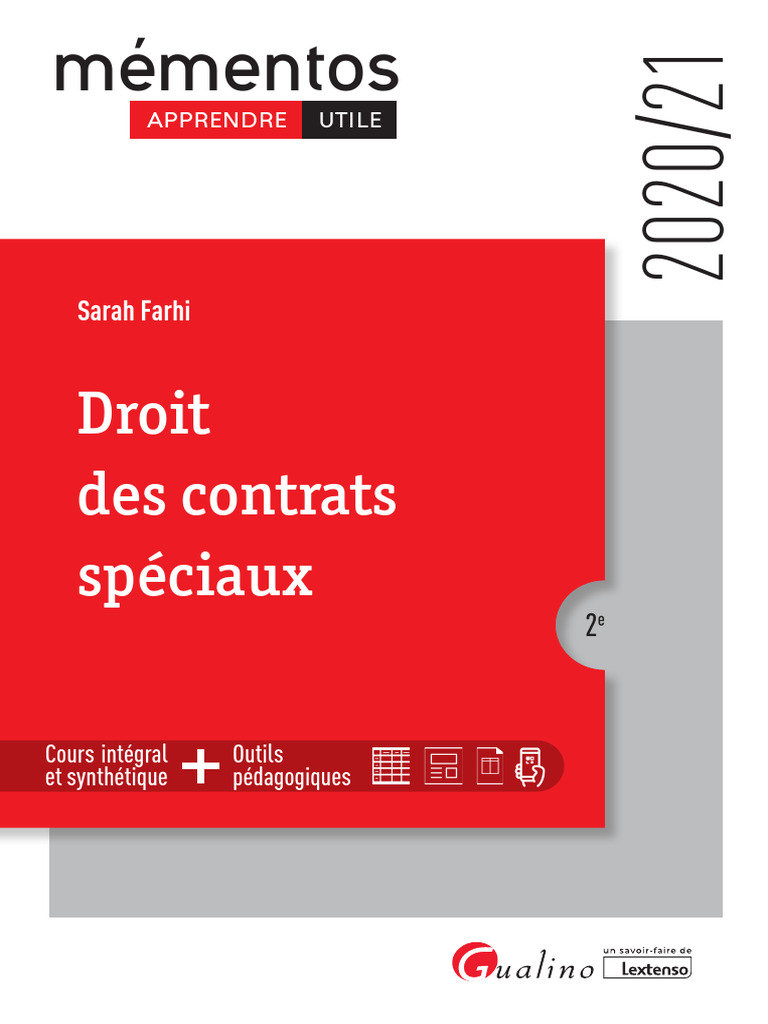 Mémentos sur le Droit des Contrats Spéciaux | PDF | Droits de tradition ...