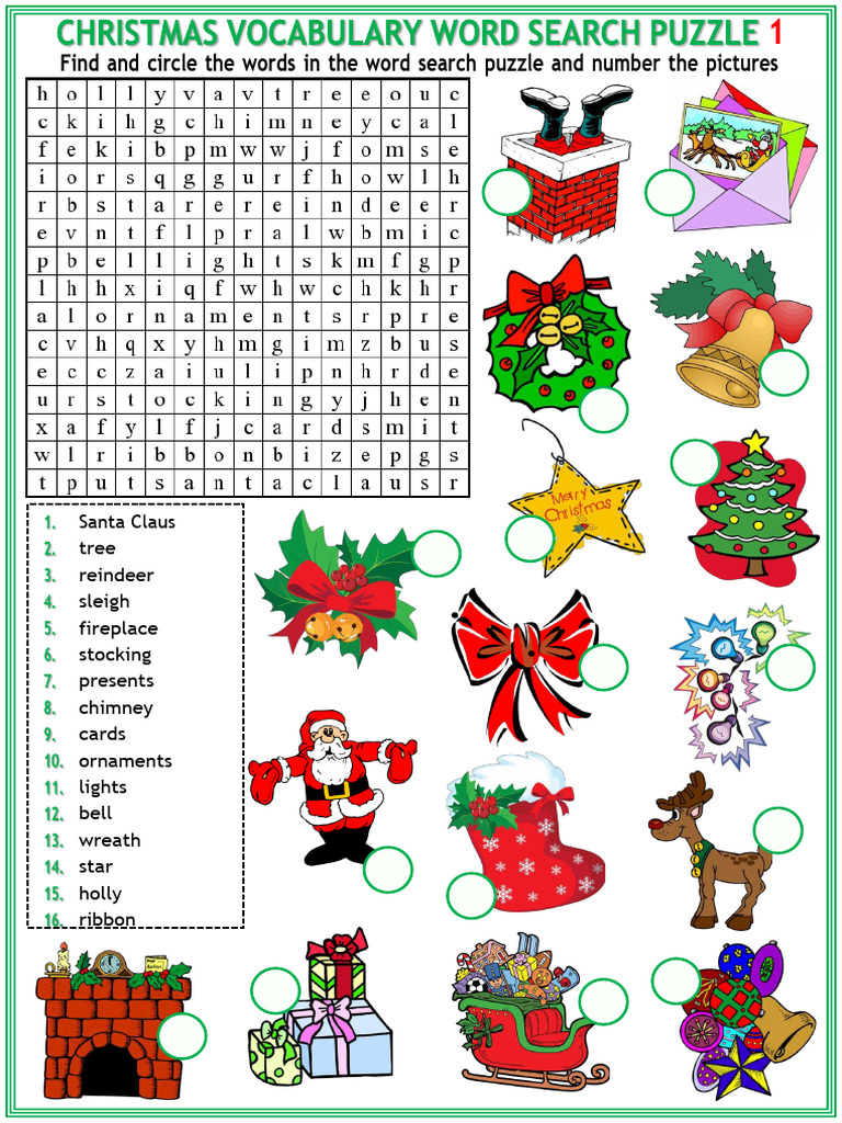Holiday Word Search Puzzle Activity | PDF