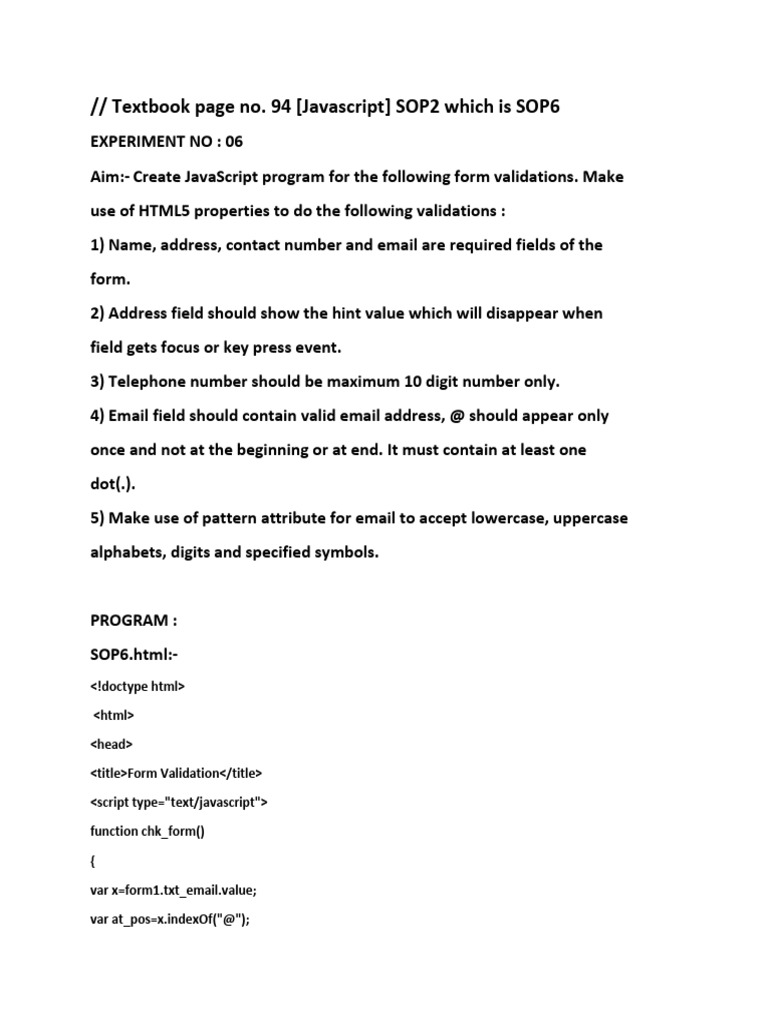 It Javascrpt All 4 Sops (Sop6 To Sop9) | PDF | String (Computer Science ...