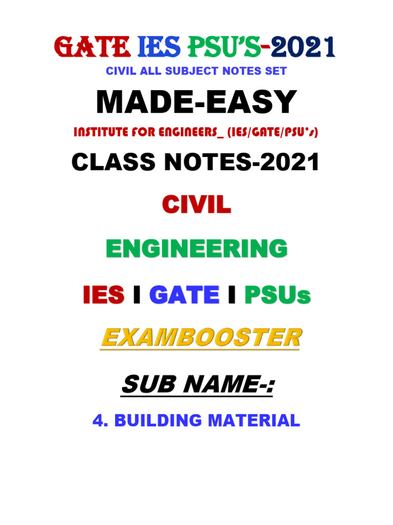 4.building Material-2021 | PDF