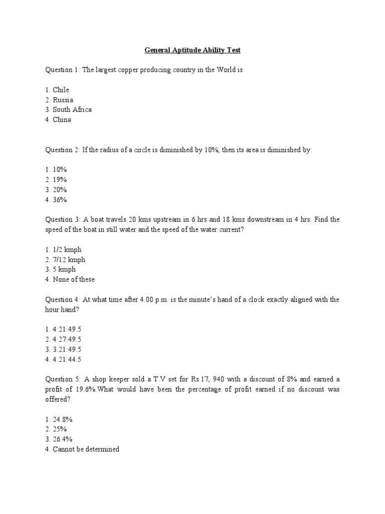Aptitude 100 Questions and Answers Seperate | PDF | Speed | Train