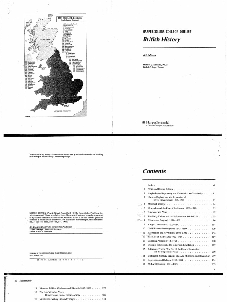 British History by Harold Schultz 1 | PDF