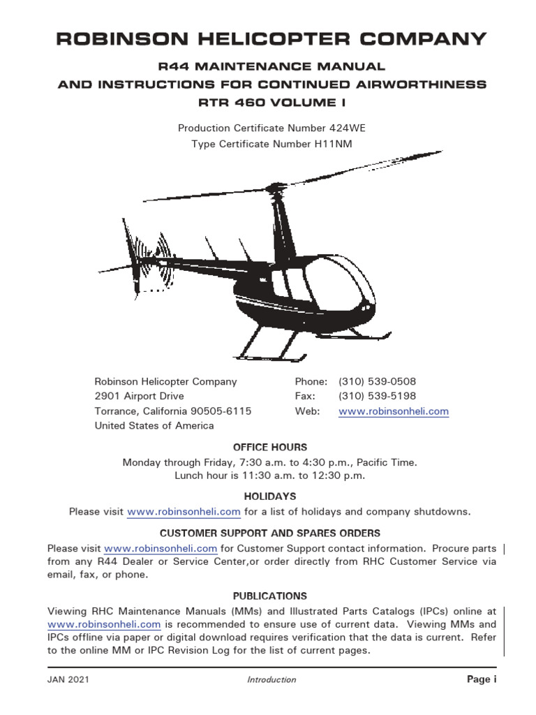 Robinson R44 Helicopter Maintenance Manual | PDF | Electrical Wiring ...