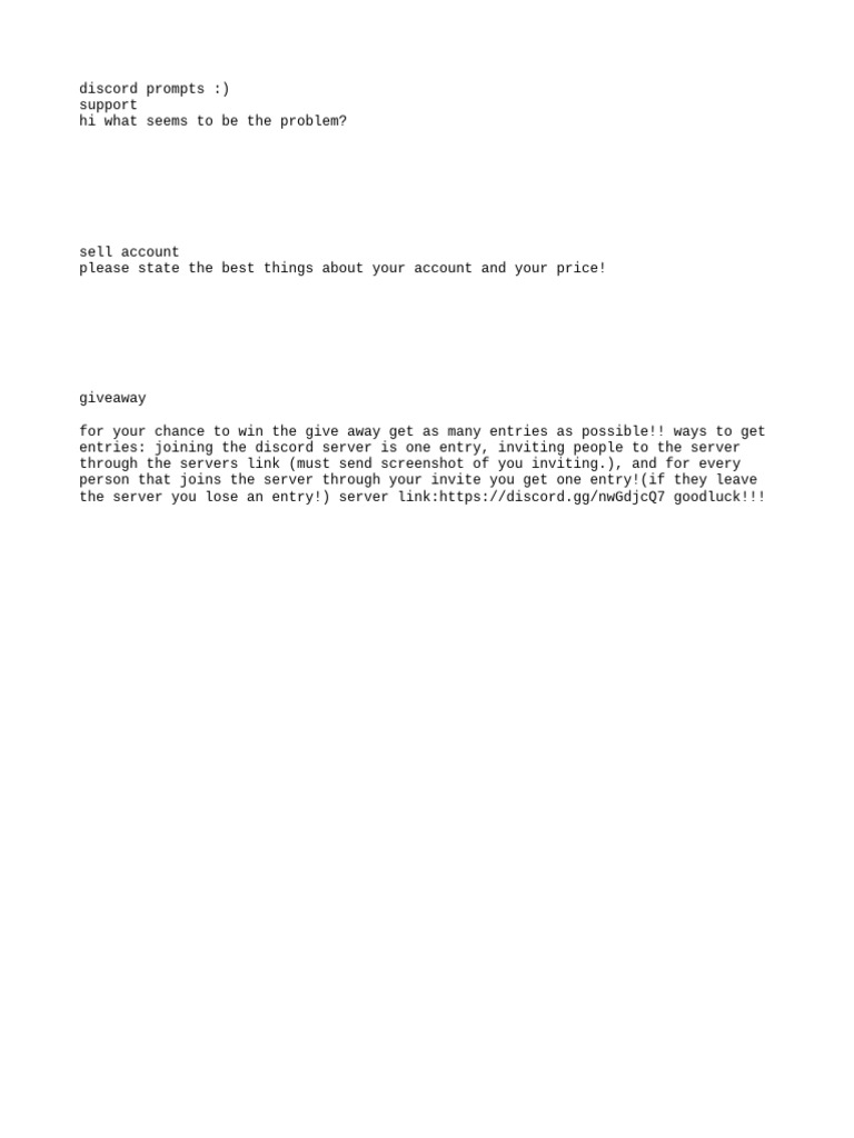 Discord Prompts) | PDF