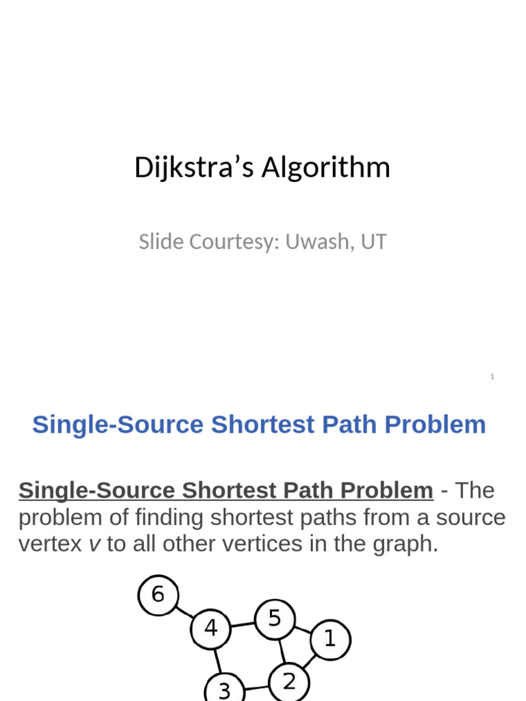Algorithm Lecture 12 Dijkstra Algorithm Pdf Applied Mathematics