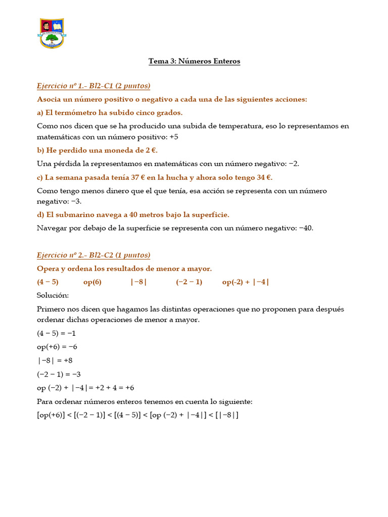 003 Soluciones Examen Números Enteros Grupo B | PDF | Entero | Matemáticas discretas