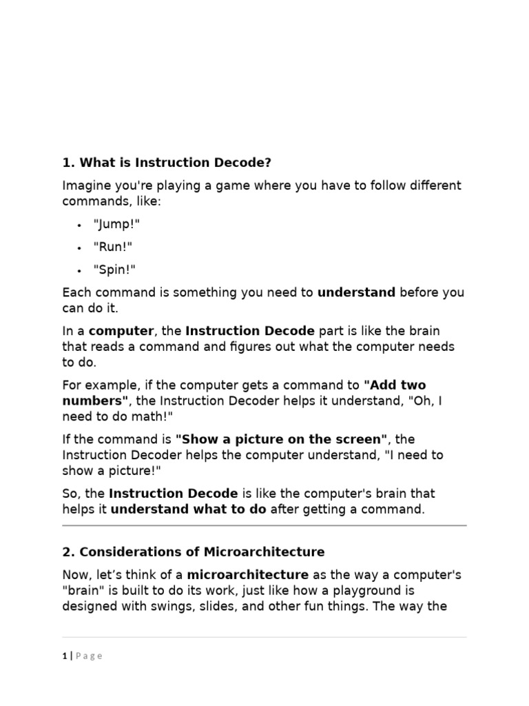 INSTRUCTION DECODE | PDF | Central Processing Unit | Digital Electronics