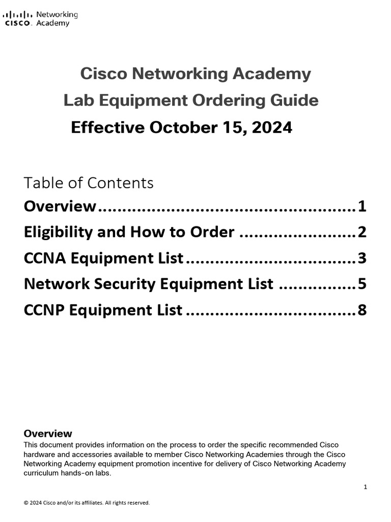 Netacad Promotion Ordering Guide | PDF | Cisco Certifications ...