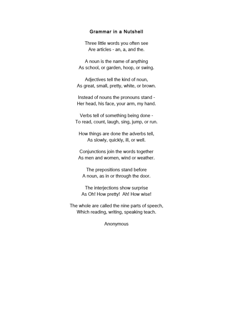 Grammar-in-a-Nutshell | PDF