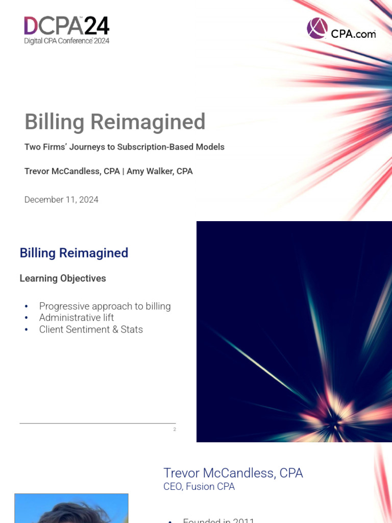 AICPA Digital CPA Conference 2024 Billing Reimagined | PDF | Business ...