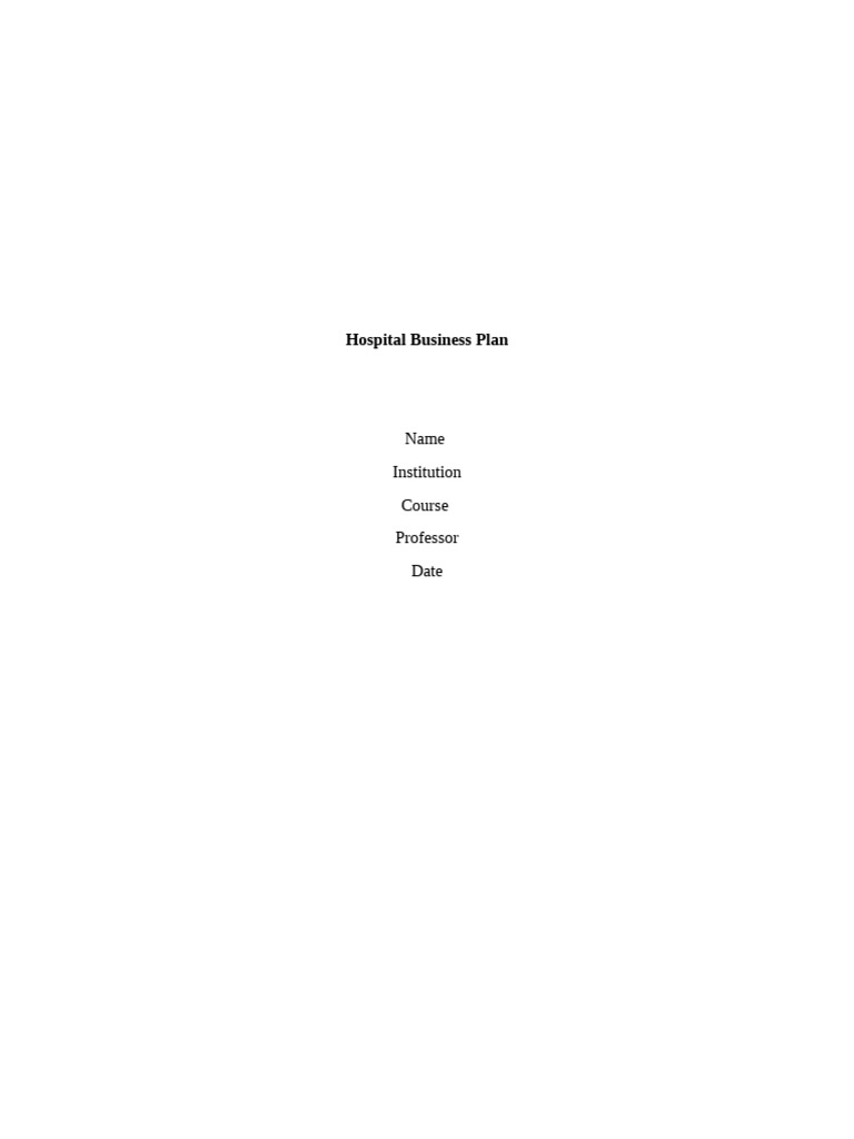 UAE Private Hospital Business Plan | PDF | Health Care | Hospital