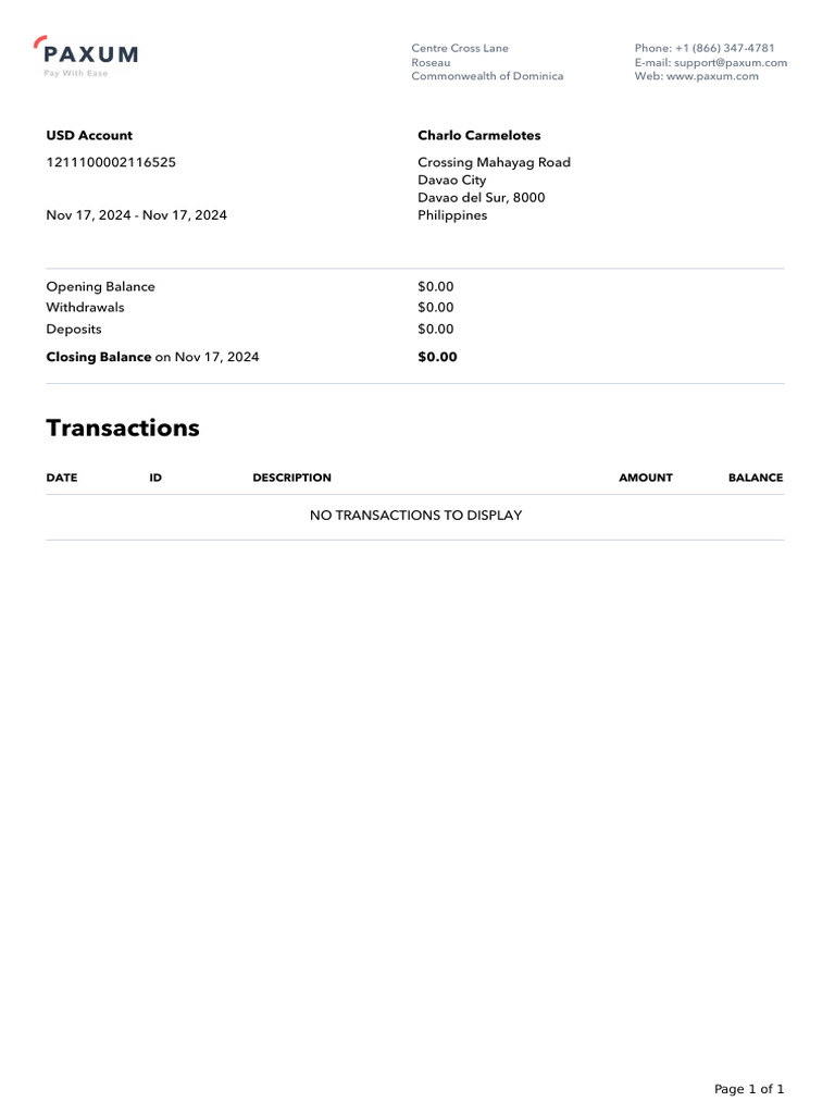 Transaction History | PDF