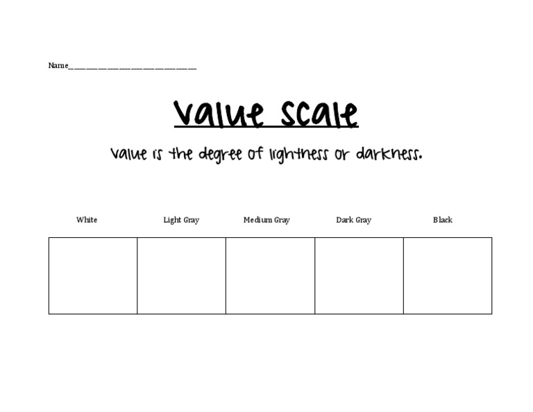 Value Scale | PDF | Vision | Color