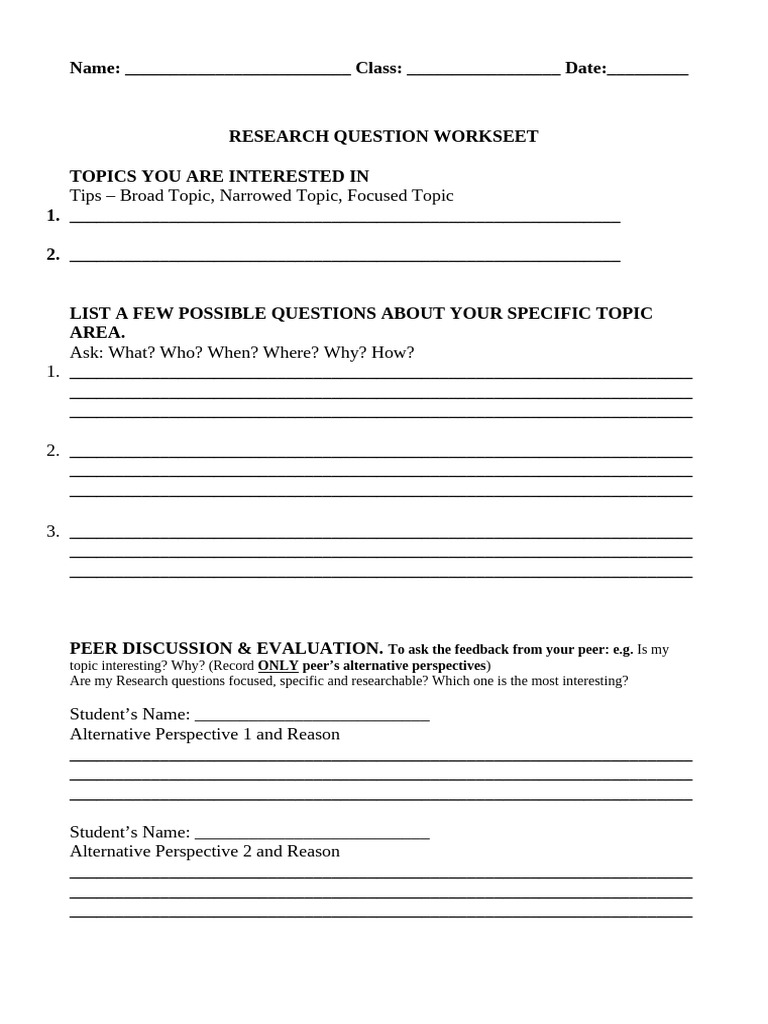 RQ worksheet (1) | PDF | Cognition | Human Communication