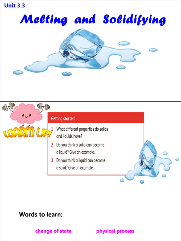 Unit 3.3 Melting and Solidifying | PDF