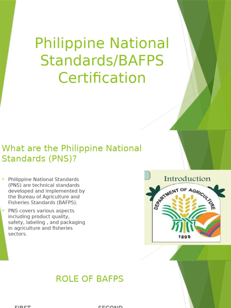 BAFPS Certification and PNS Overview | PDF | Regulatory Compliance ...
