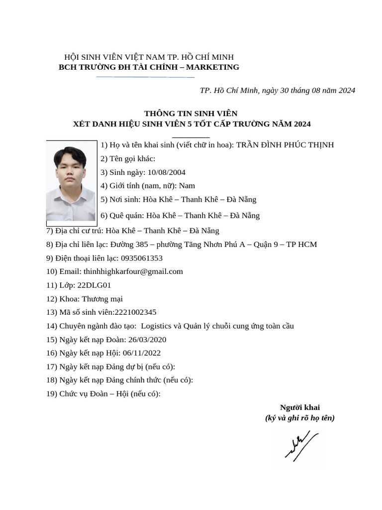 0. MẪU - Tên + MSSV | PDF