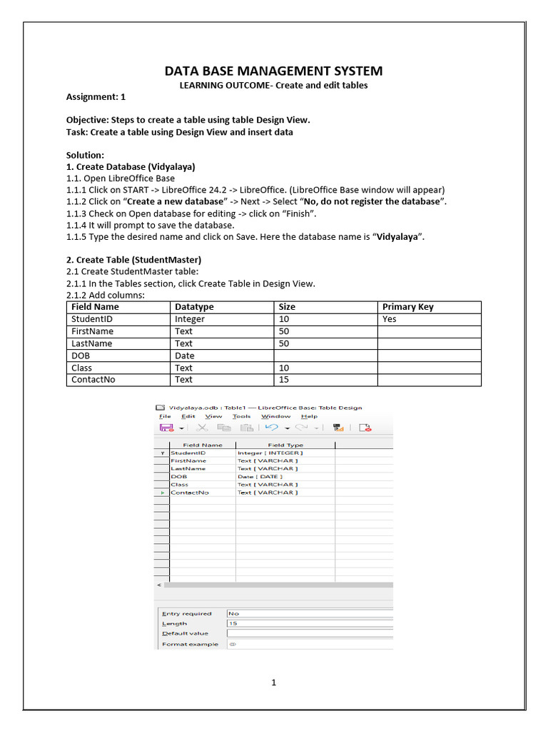 DATA BASE MANAGEMENT SYSTEM_LAB | PDF | Databases | Table (Database)