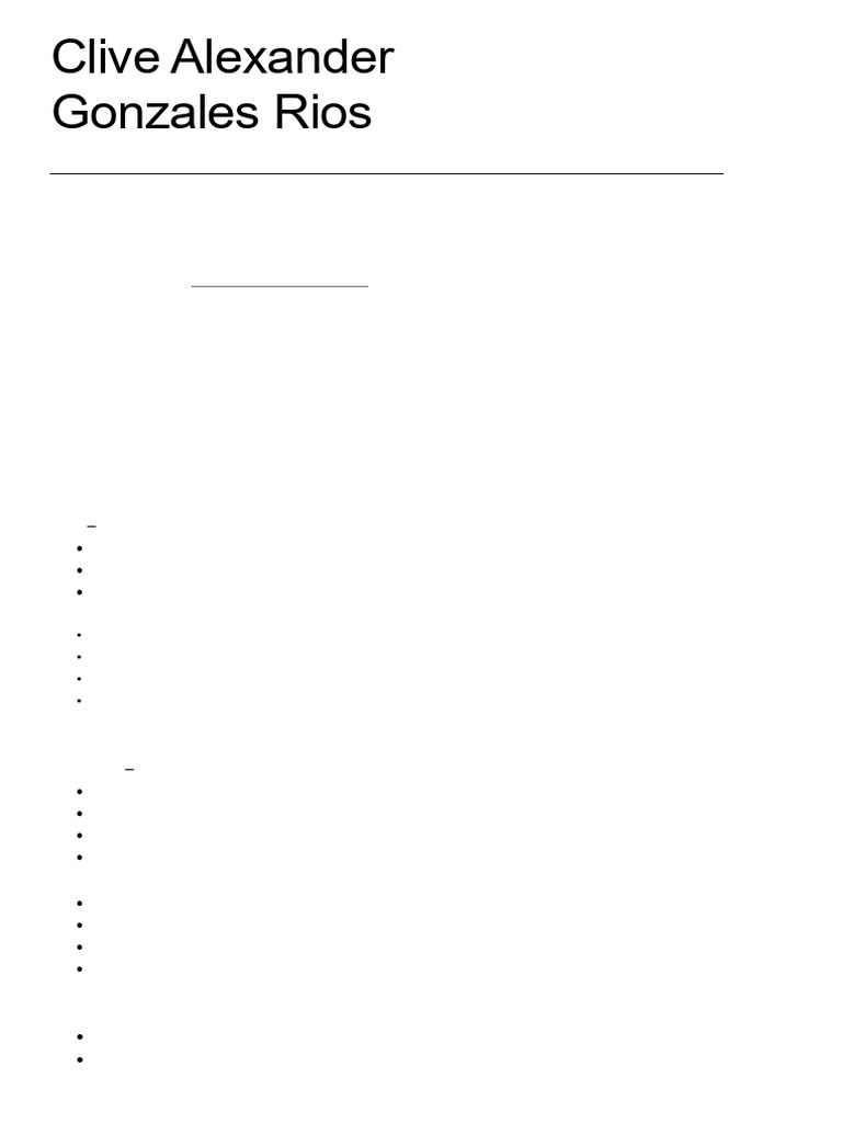 Clive Alexander Cv 2025 Actualizado | PDF