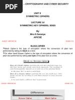 Lecture 5- Block Ciphers | PDF | Cipher | Cryptography
