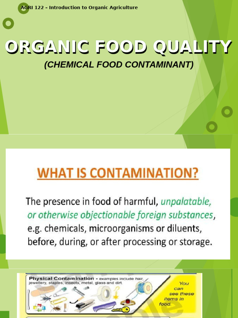 Chemical Food Contaminants PPT - 111559 | PDF