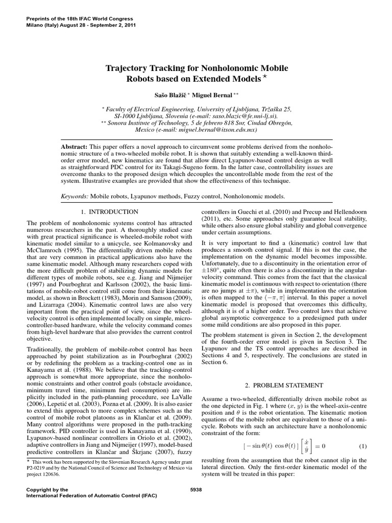 1237 | PDF | Kinematics | Control Theory