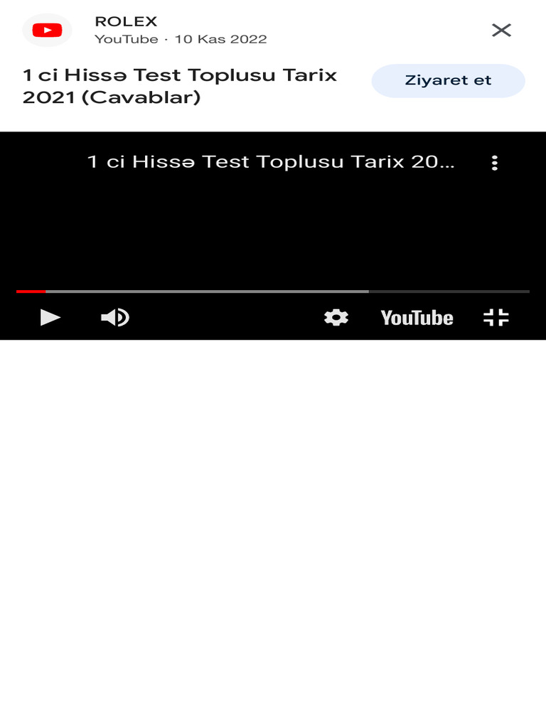 Tarix Test Toplusu 1 Ci Hisse Cavablari 2021 - Google'Da Ara | PDF