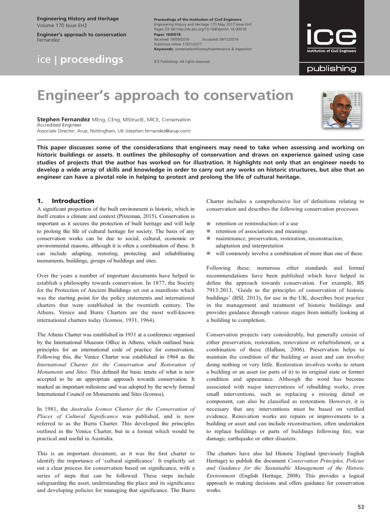 Fernandez 2017 Engineer S Approach To Conservation | PDF | Mortar (Masonry)