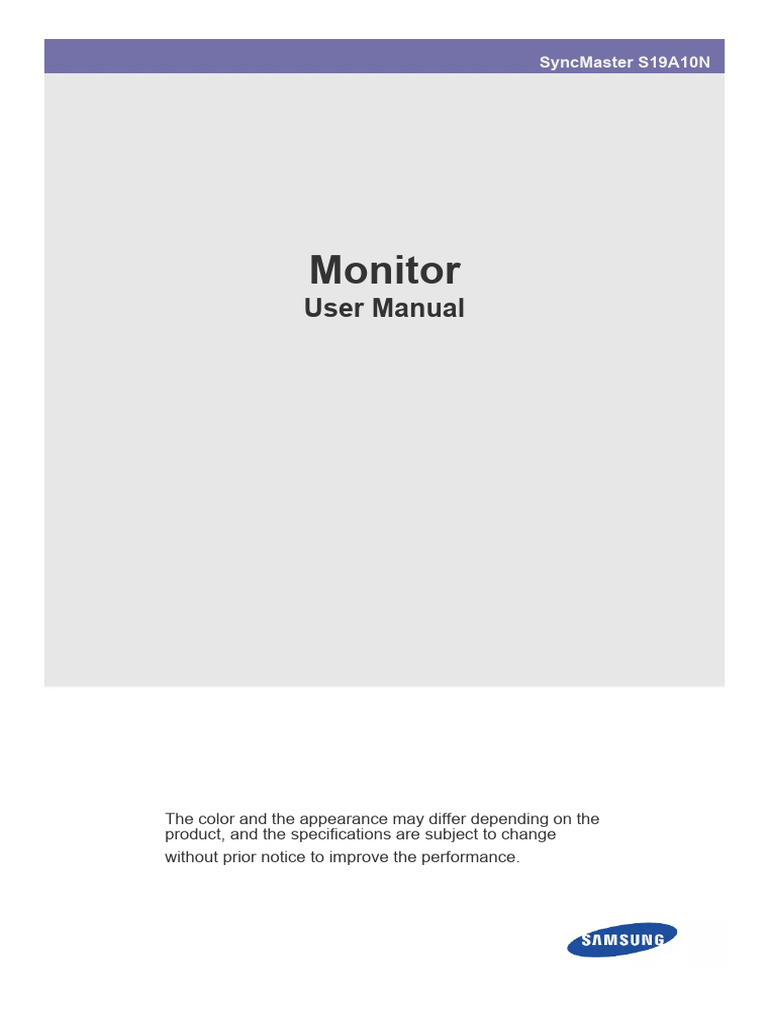 Monitor: User Manual | PDF