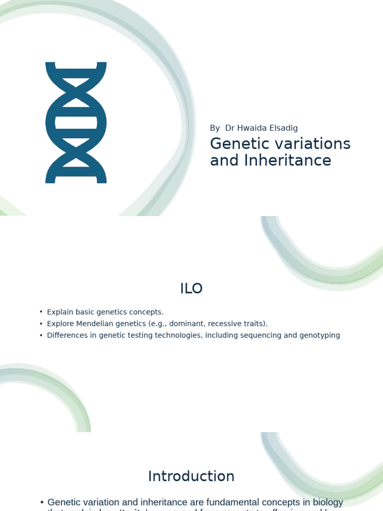 Genetic Variation and Inheritance | PDF | Dominance (Genetics) | Genotype