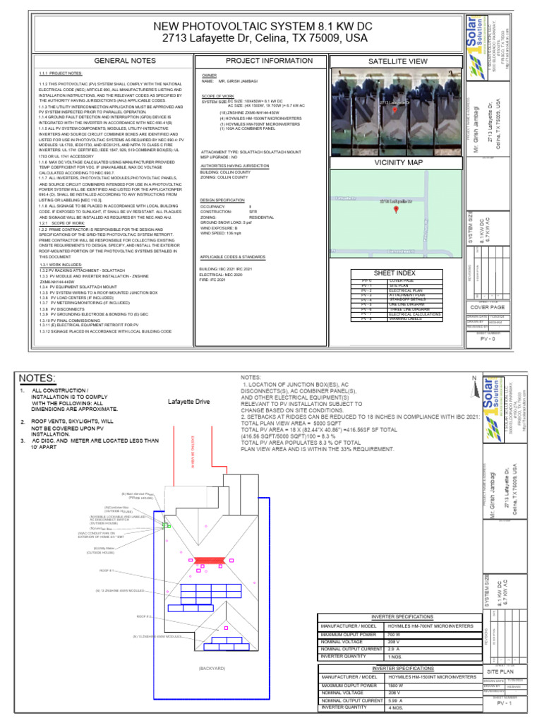 Girish Jambagi Plans-1 | PDF | Photovoltaic System | Photovoltaics