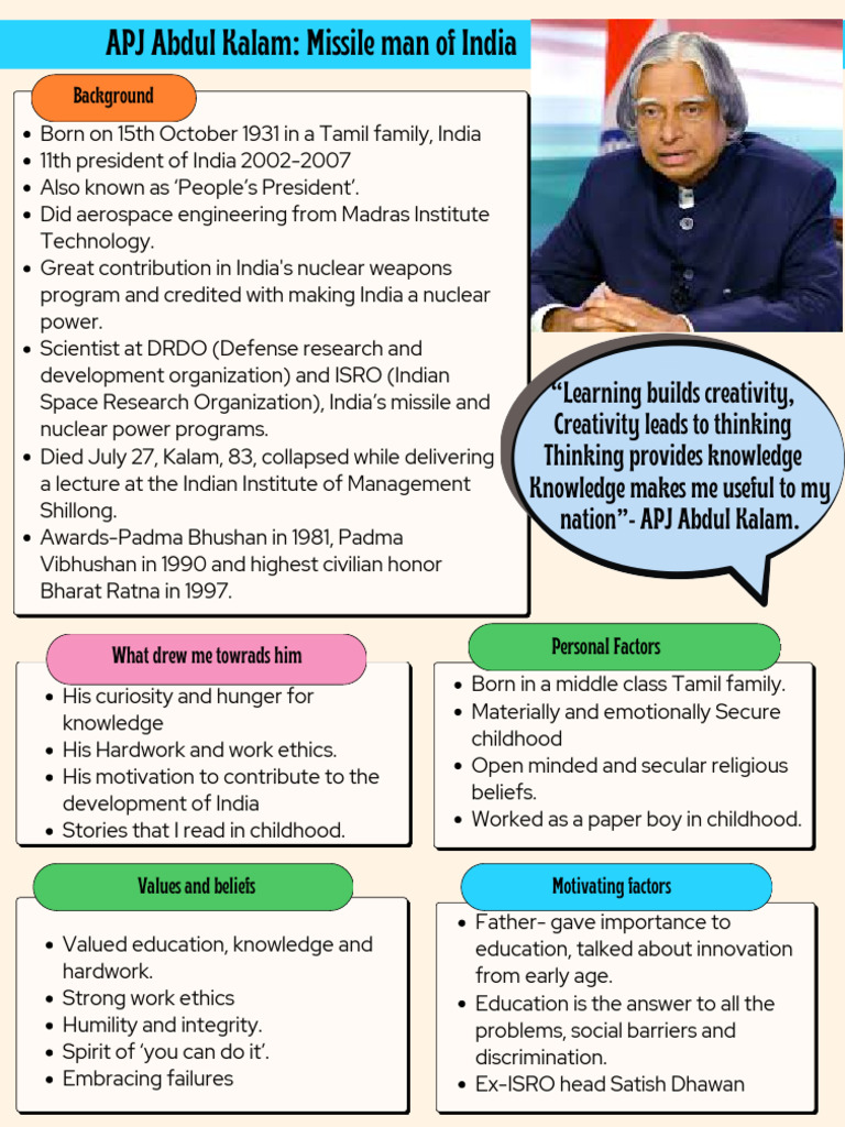 APJ Abdul Kalam: A Legacy of Innovation | PDF
