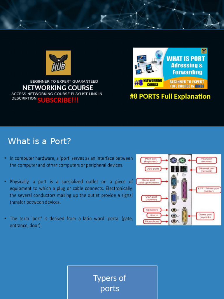 Understanding Computer Ports Explained | PDF