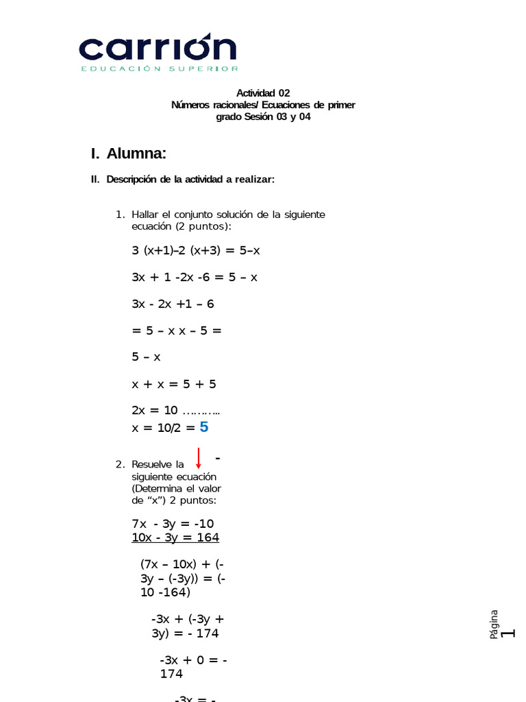 Tarea Matematica - Sesion 3 - 4 | PDF | Notación Matemática | Álgebra