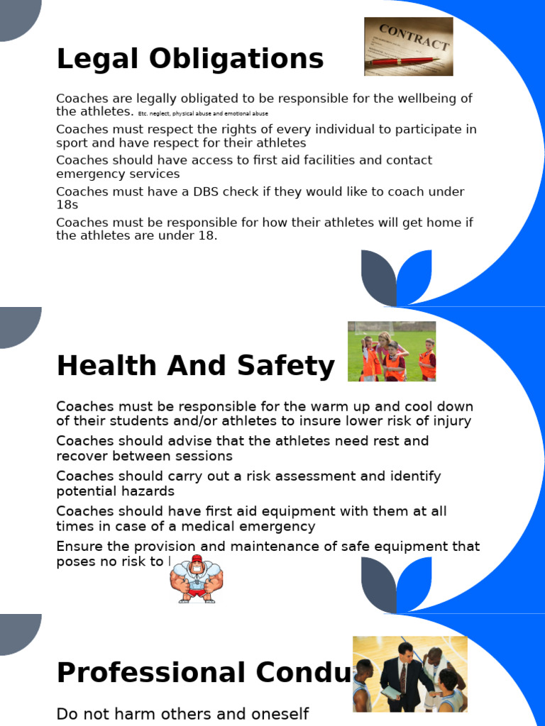 Coaching Legal and Safety Responsibilities | PDF