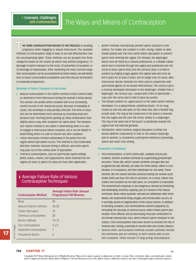 Human Physiology From Cells To Systems (2019) (Chapter 17 The Reproductive System) The Ways and ...